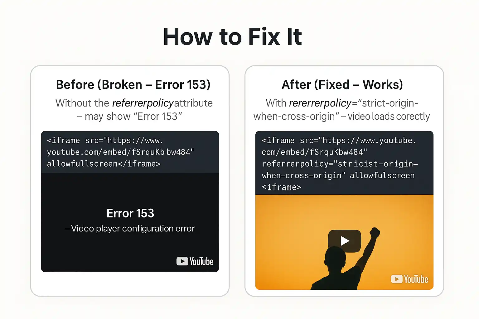YouTube Error 153 - Video Player Configuration Error - FUEiNT